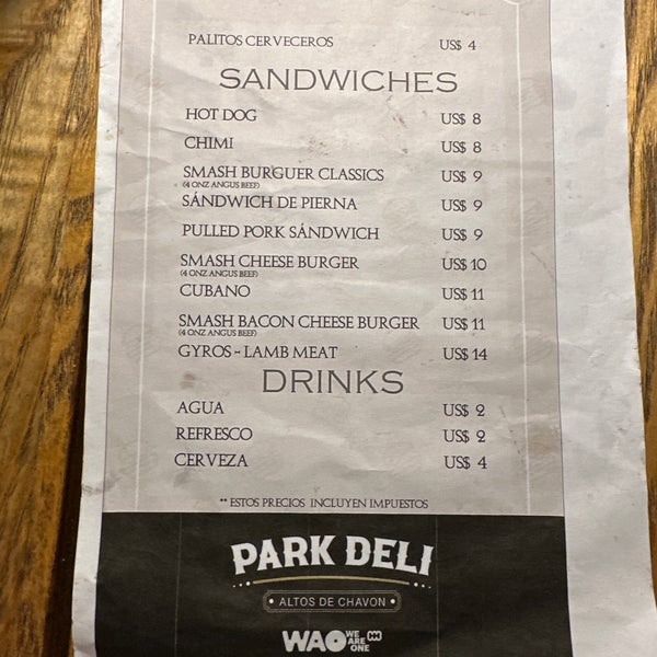 Park Deli - Altos De Chavón - 1 tip