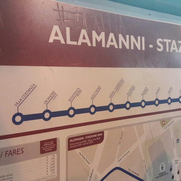Fermata Alamanni Stazione S.M.N. [T1] [T2] - Centro Storico - Via Alamanni