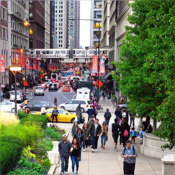 CTA Bus Stop 1107 - The Loop - Michigan & Madison/Monroe