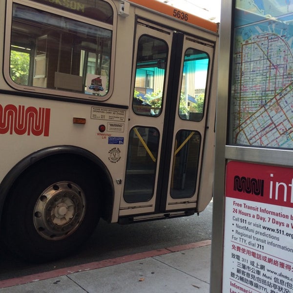 Muni 43, 3 Bus Stop- Clay & Presidio - Presidio Heights - San Francisco, CA