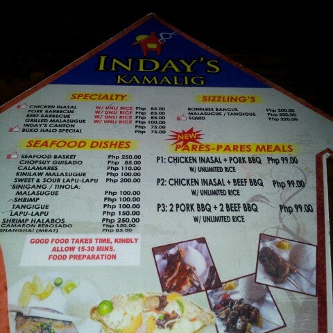 Inday's Kamalig - Filipino Restaurant in Valencia City