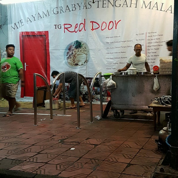 Mie Ayam Grabyas Tengah Malam - Red Door - Noodle Restaurant in Yogyakarta