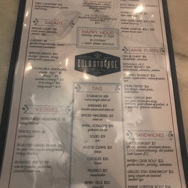 Cold Storage - Seafood Restaurant in Fulton Market