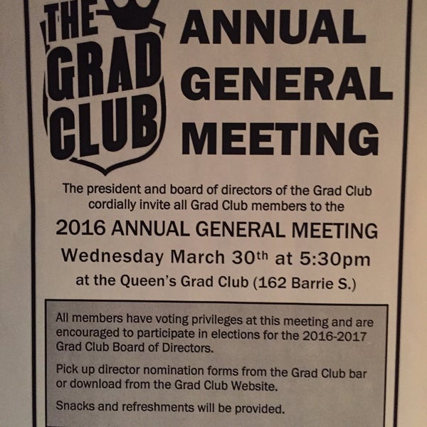The Grad Club - Queen's - 162 Barrie St.