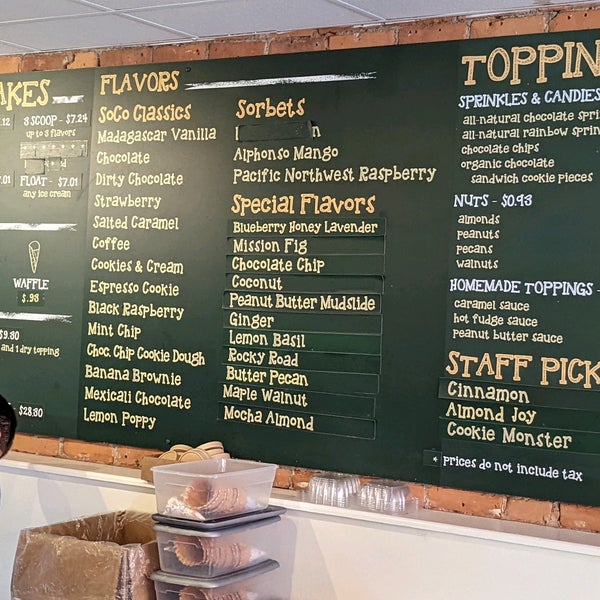 SoCo Creamery - 30 tips