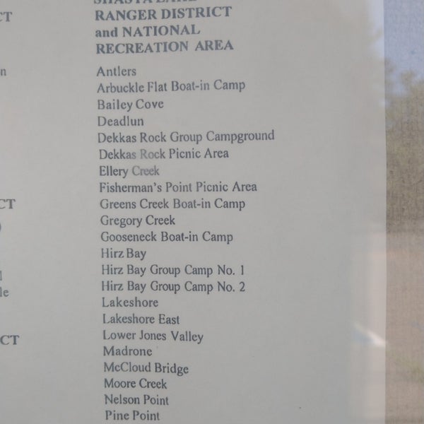 Shasta Unit NRA / Shasta Lake Ranger Station - 14225 Holiday Rd