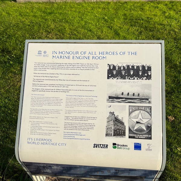 Memorial to Heroes of the Titanic Marine Engine Room - Memorial Site in ...