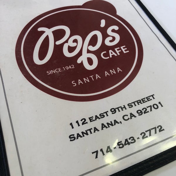 Pop's Cafe - Downtown Santa Ana - 112 E 9th St