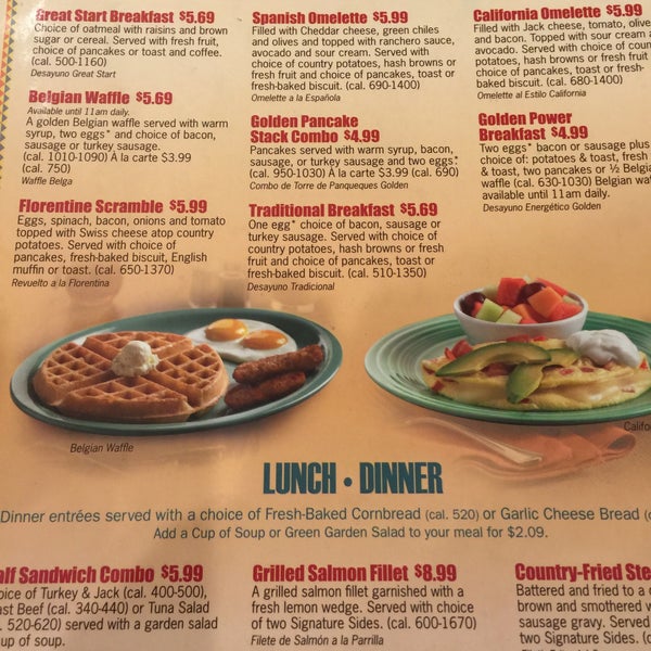 Carrows Restaurant Menu Meal