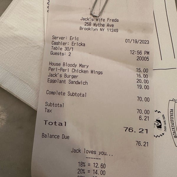 Jack’s Wife Freda - Mediterranean Restaurant in Williamsburg