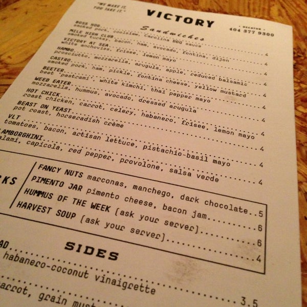 Photos at Victory Sandwich Bar - Decatur, GA