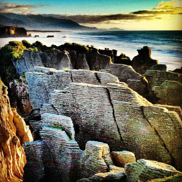 Punakaiki Pancake Rocks and Blowholes - Scenic Lookout in Punakaiki