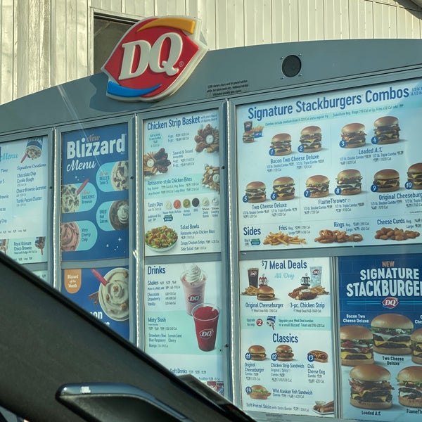 Dairy Queen Menu Board