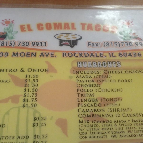 Tacos El Comal - Rockdale, IL