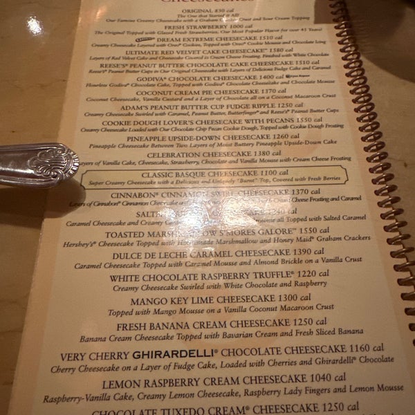 Cheesecake Factory Menu Prices