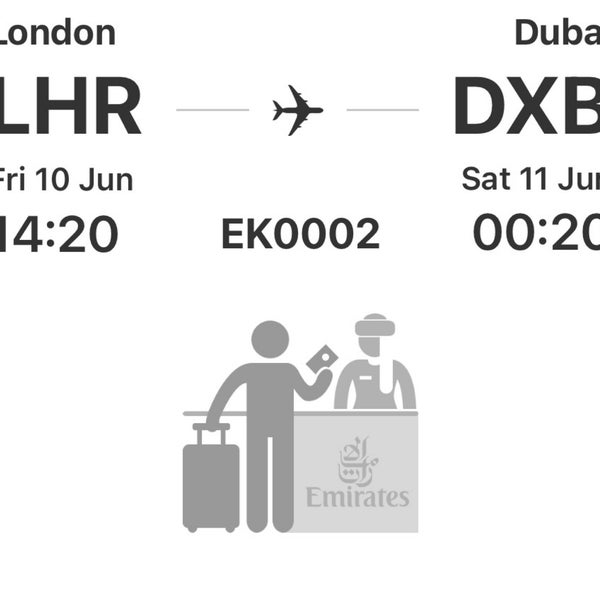 Emirates Flight EK 2 - Plane