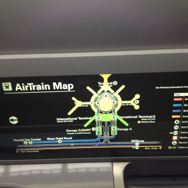 SFO AirTrain Station - International Terminal G - Airport Tram