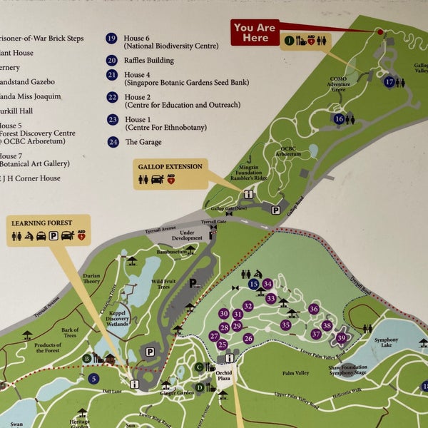 Singapore Botanic Gardens Map