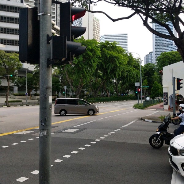 At A Traffic Light In Singapore