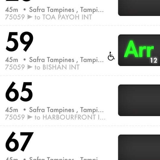 Bus Stop 75059 (bef Tampines West Stn) - Bus Stop in Singapore