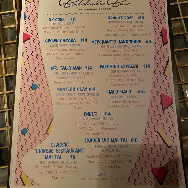 Baldwin Bar at Sichuan Garden - North Woburn - 7 tips