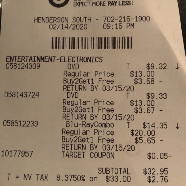 Targeted Receipt Coupons