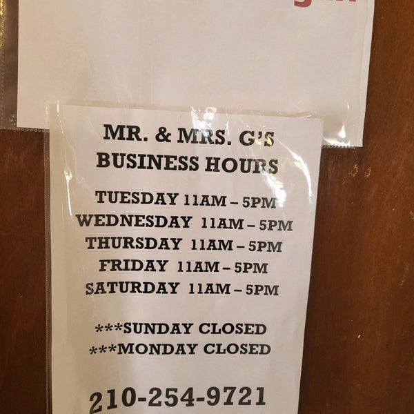 Mr & Mrs G's - Southern Food Restaurant in San Antonio