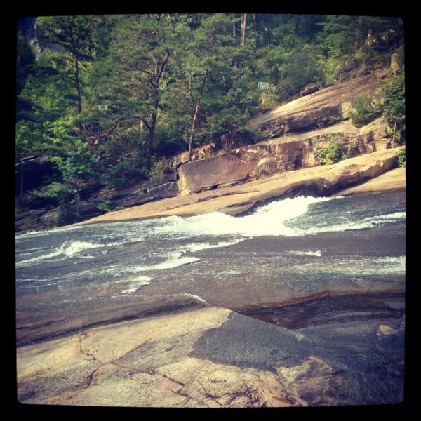 Bridal Veil Falls At Tallulah Gorge Floor Trail - Hiking Trail