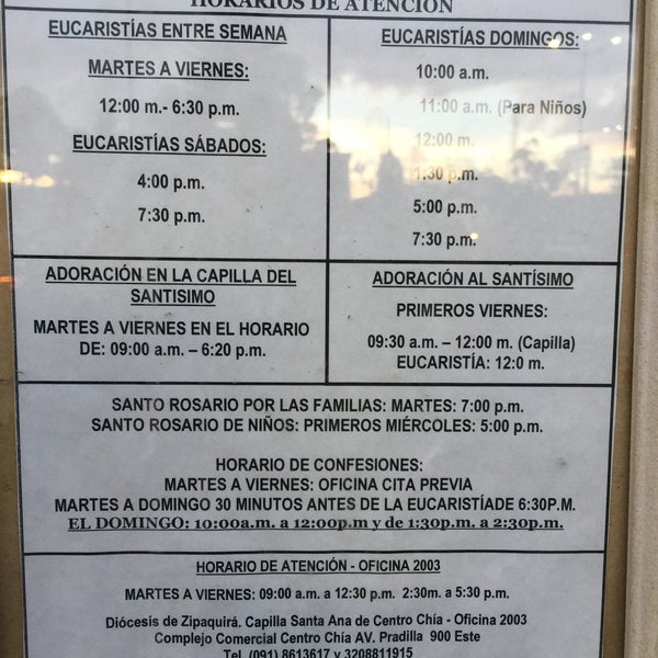 Iglesia Santa Ana de Chia - Centro Comercial Centro Chía