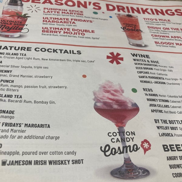 Tgi Fridays Drink Menu