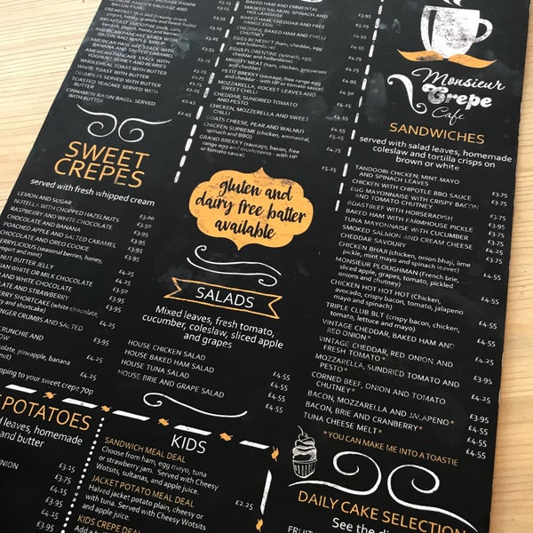 Crepe Cafe Menu