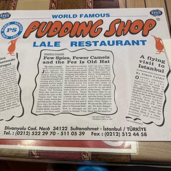 The Pudding Shop Lale Restaurant - Alemdar - İstanbul, İstanbul