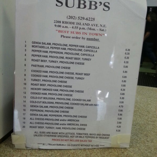 Photos at Subbs by Carl - Sandwich Place in Brookland