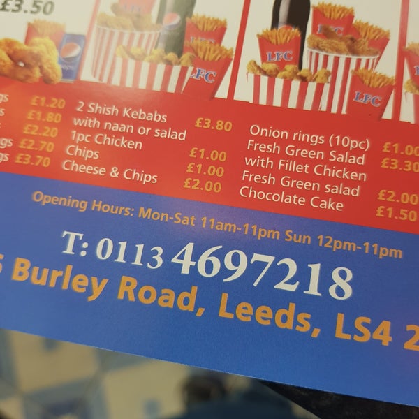 LFC (Leeds Fried Chicken) - Fried Chicken Joint in Hyde Park