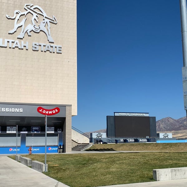 Merlin Olsen Field at Maverik Stadium - College Football Field in Logan