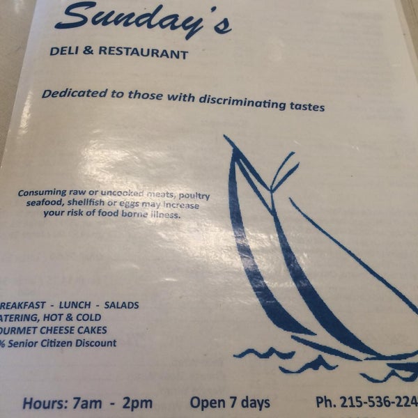 Sunday's Deli & Restaurant - Quakertown, PA