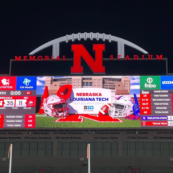 Memorial Stadium - College Football Field in University of Nebraska-Lincoln
