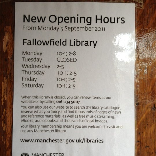 Fallowfield Library - 1 tip from 37 visitors