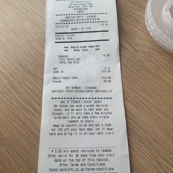 KFC - 3 tips