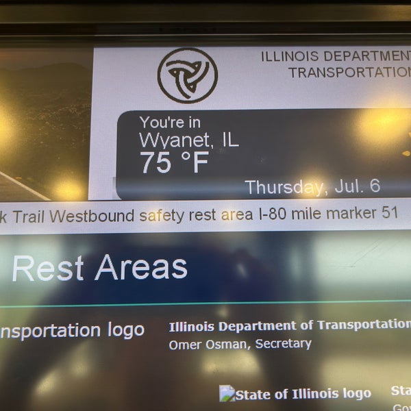 Photos at Great Sauk Trail Rest Area - Westbound - Rest Area in Wyanet