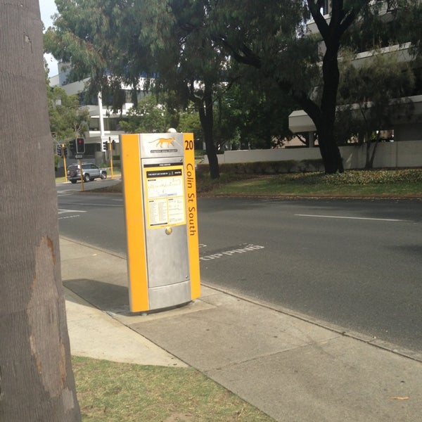 Yellow CAT Stop 20 (Colin St South) - Bus Line in West Perth