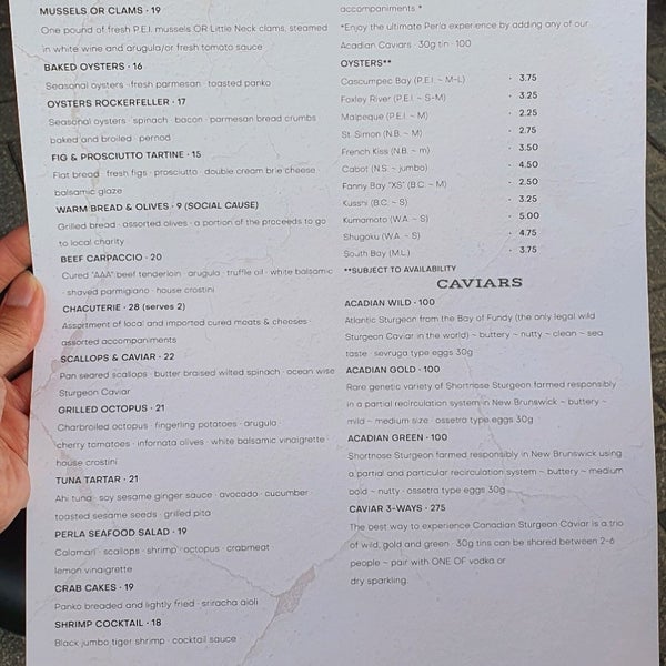 Perla Oyster Bar & Grill - Seafood Restaurant