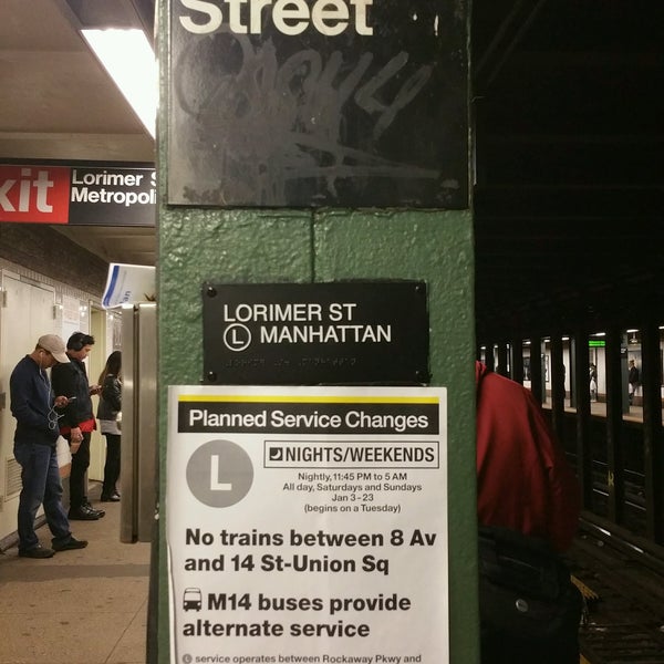 Photos at MTA Subway - Lorimer St (L) - Metro Station in East Williamsburg