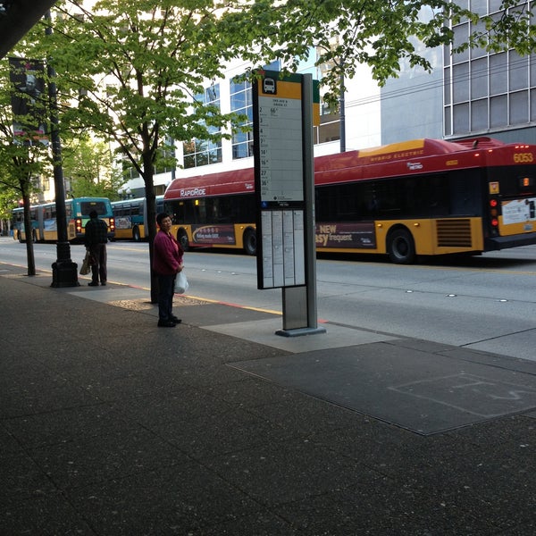 Metro Bus Stop #450 - Seattle Central Business District - Seattle, WA