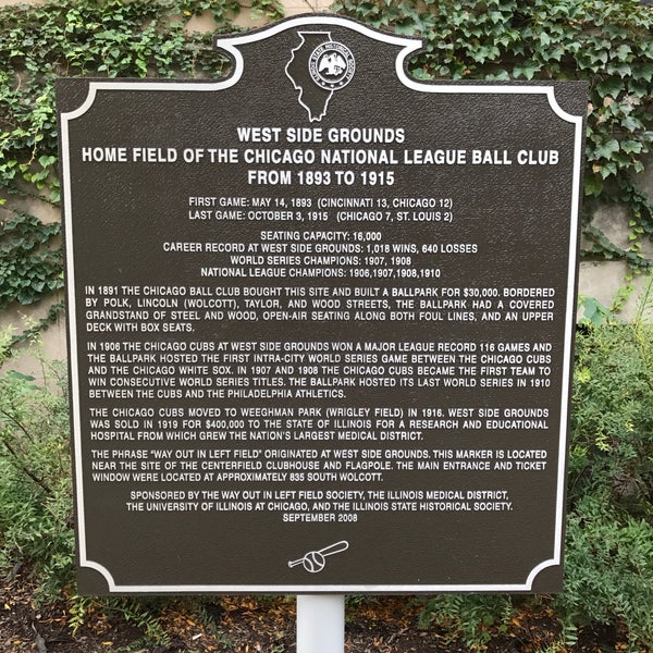 West Side Park (Former Home of the Chicago Cubs 1893-1915) - Baseball ...