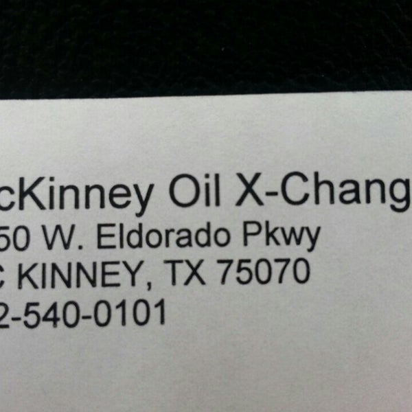Mckinney Oil X Change