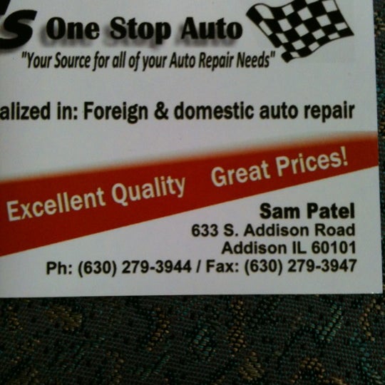 Sam's One Stop Auto - Addison, IL