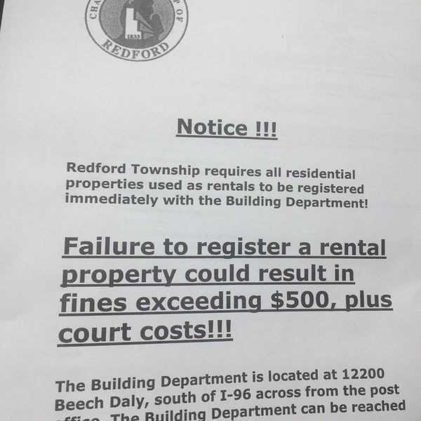 City Of Redford Township Michigan