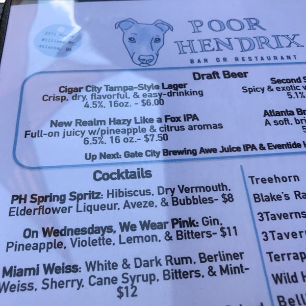 Poor Hendrix - Restaurant in East Lake