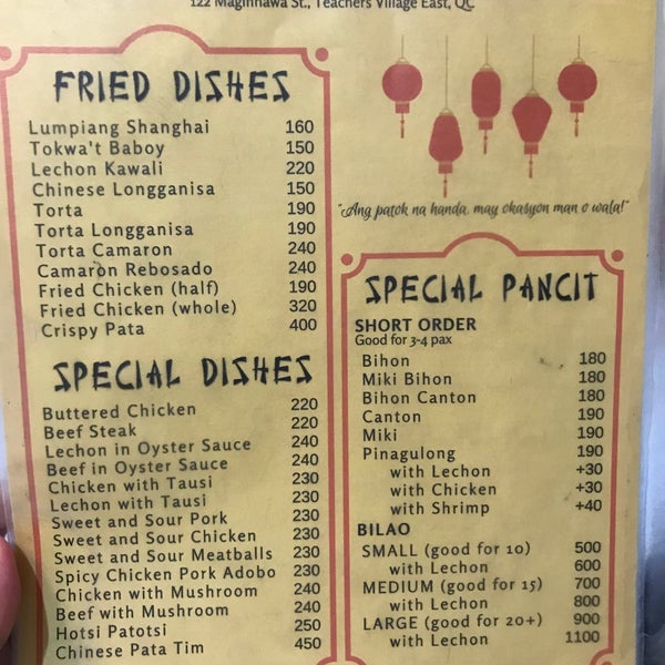 Pakibalot Panciteria - Teachers Village East - 26 tips